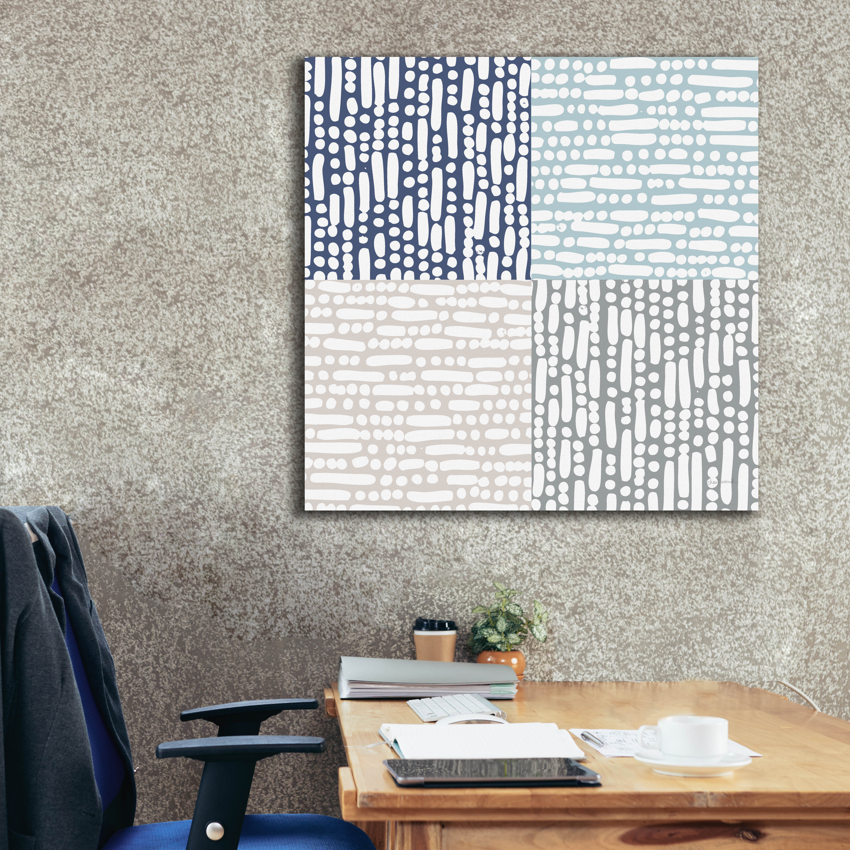 Epic Graffiti 'Cross Current Square Up Cool' by Cheryl Warrick Canvas Wall Art, 37" x 37" | Wayfair